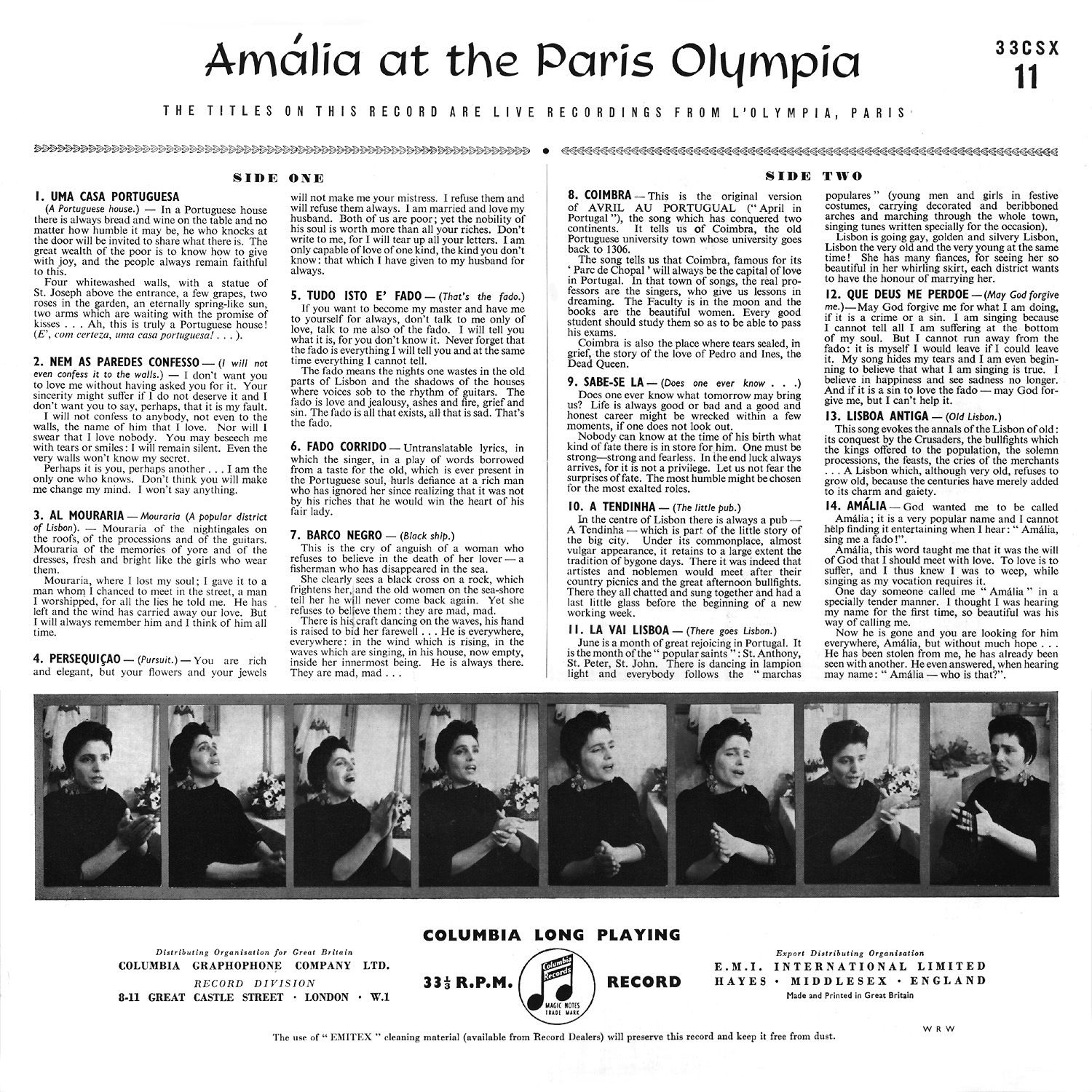 C A N G U L E I R O8: AMÁLIA RODRIGUES - AMÁLIA AT THE PARIS OLYMPIA (1957) C A N G U L E I R O8: AMÁLIA RODRIGUES - AMÁLIA AT THE PARIS OLYMPIA (1957)