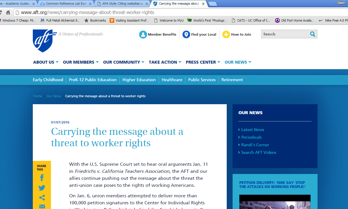 Documenting Website Sources - An APA How-To