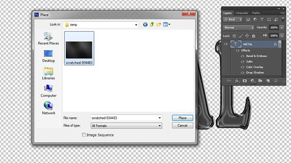 Photo Effect: How to make a metal text effect in Photoshop