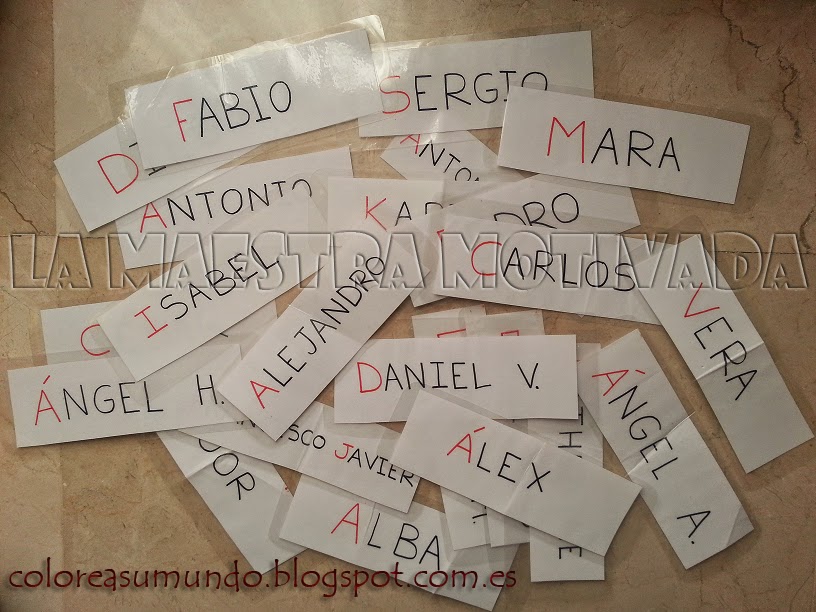 Colorea su mundo: Las letras y nuestros nombres