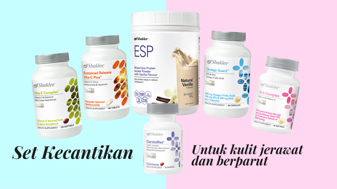 Set Kecantikan Shaklee: Vitamin Untuk Kulit Berjerawat dan Berparut