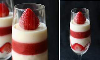 Yogurt Mousse and Strawberry Jelly