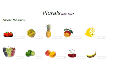 Sala de Aula Mrs. Afonso: Plurals with fruit