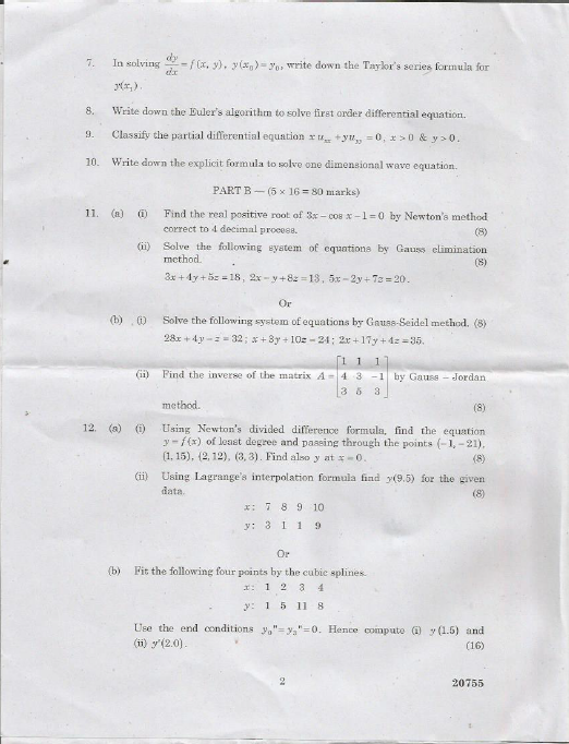 Anna University MA 6459 — NUMERICAL METHODS NOVEMBER/DECEMBER 2018 ...
