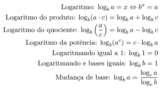 PROPRIEDADES DO LOGARITMO
