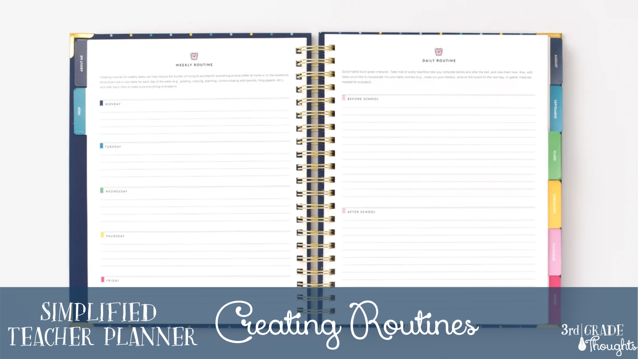 My New Favorite: The Simplified Teacher Planner | 3rd Grade Thoughts
