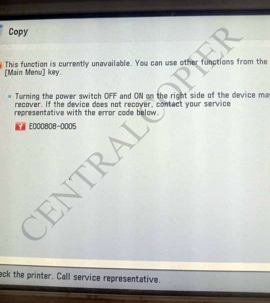 Cara Mengatasi Error E808-0001 Pada Canon iR Advance 6265 - CENTRAL COPIER