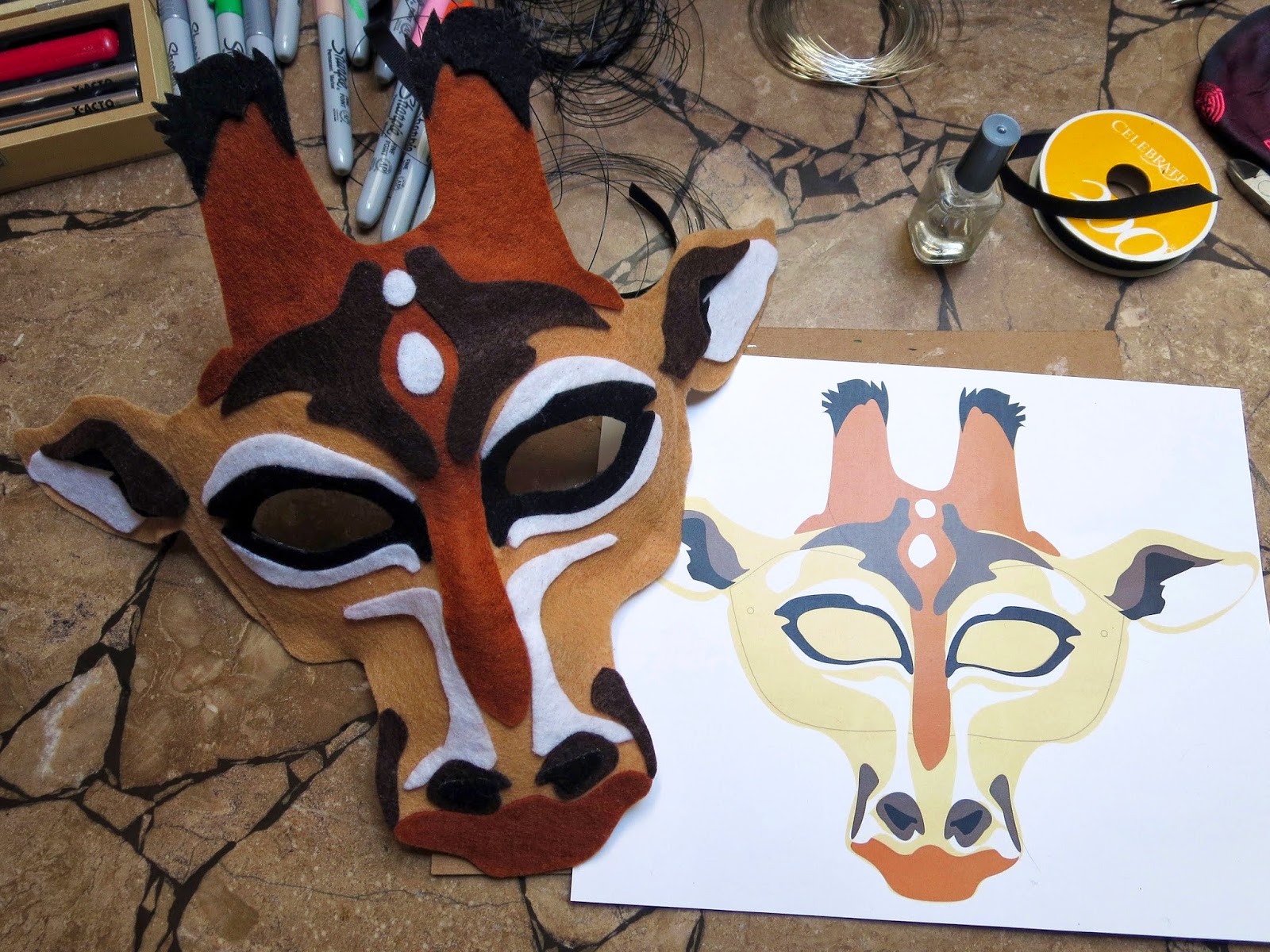 Wedding Felt Animal Masks