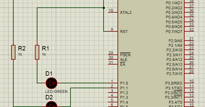 Blinking leds using 8051 Micro-Controller