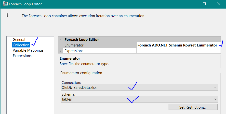 SSIS ForEach Loop to load Data from specific Sheets of an Excel ...