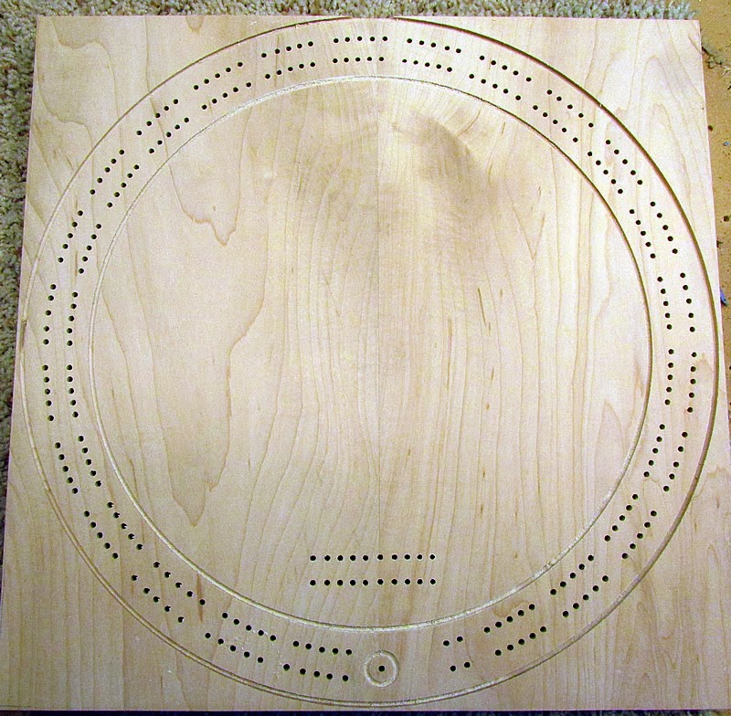 Splinters Woodworks: Custom 2 person Round Cribbage Board