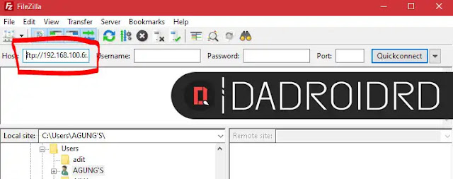 Cara FTP Android (Download / Upload) dengan FileZilla | DADROIDRD