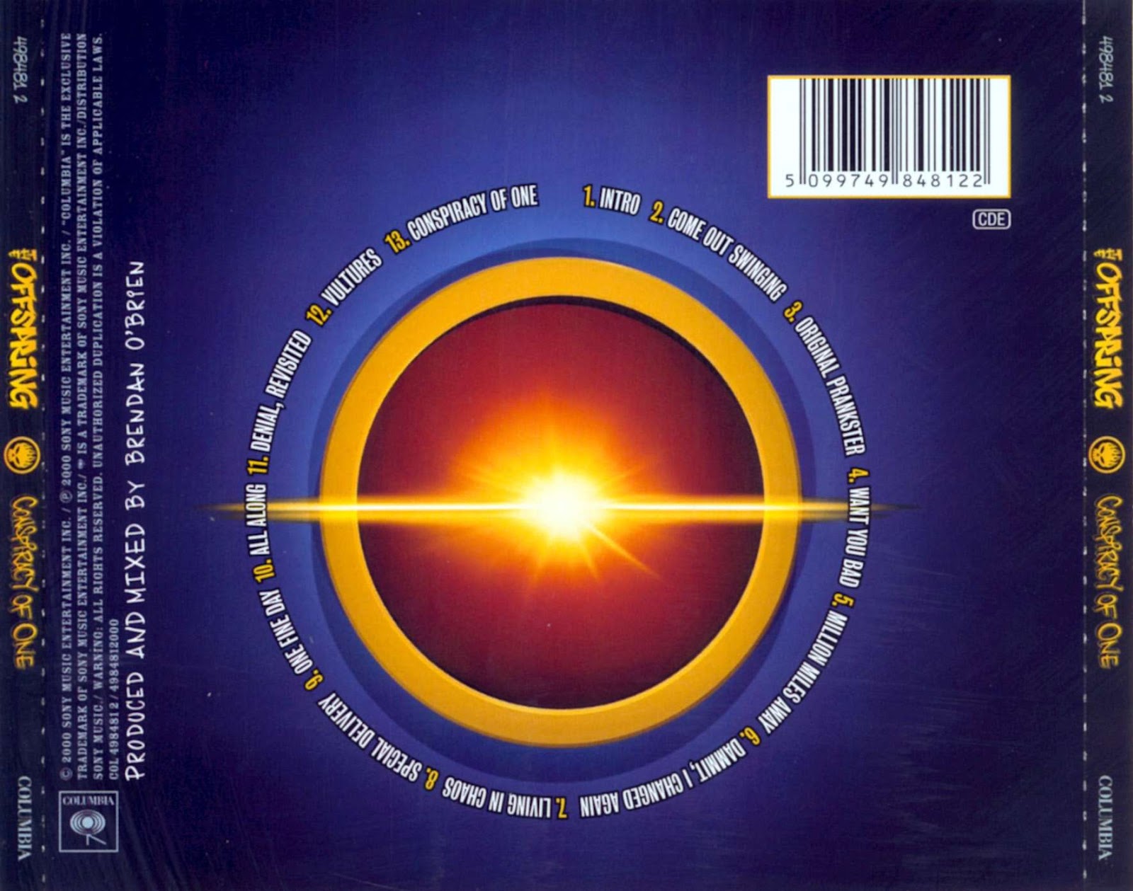 Classic Rock Covers Database: The Offspring - Conspiracy of One (2000)