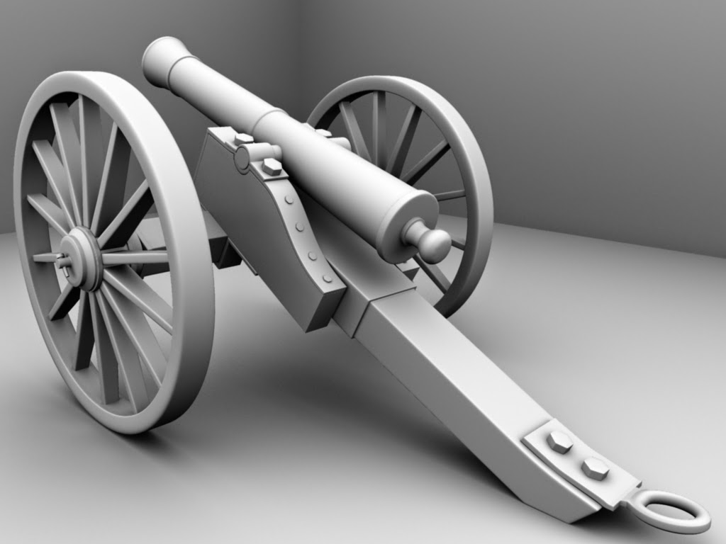3D Models In Autodesk Maya: War Cannon