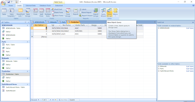 Cara membuat aplikasi sederhana menggunakan Normalisasi pada MS Acces