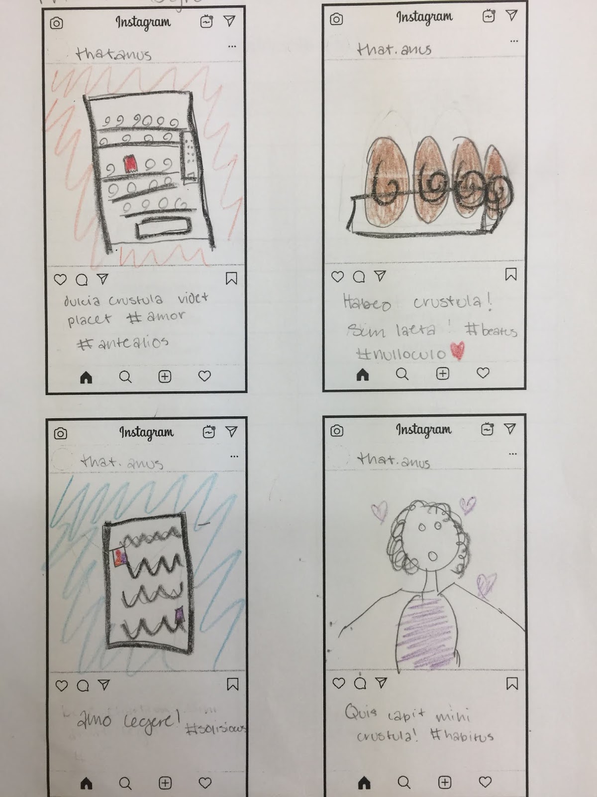 Spice Up Your Latin!: Story Character Instagram Posts