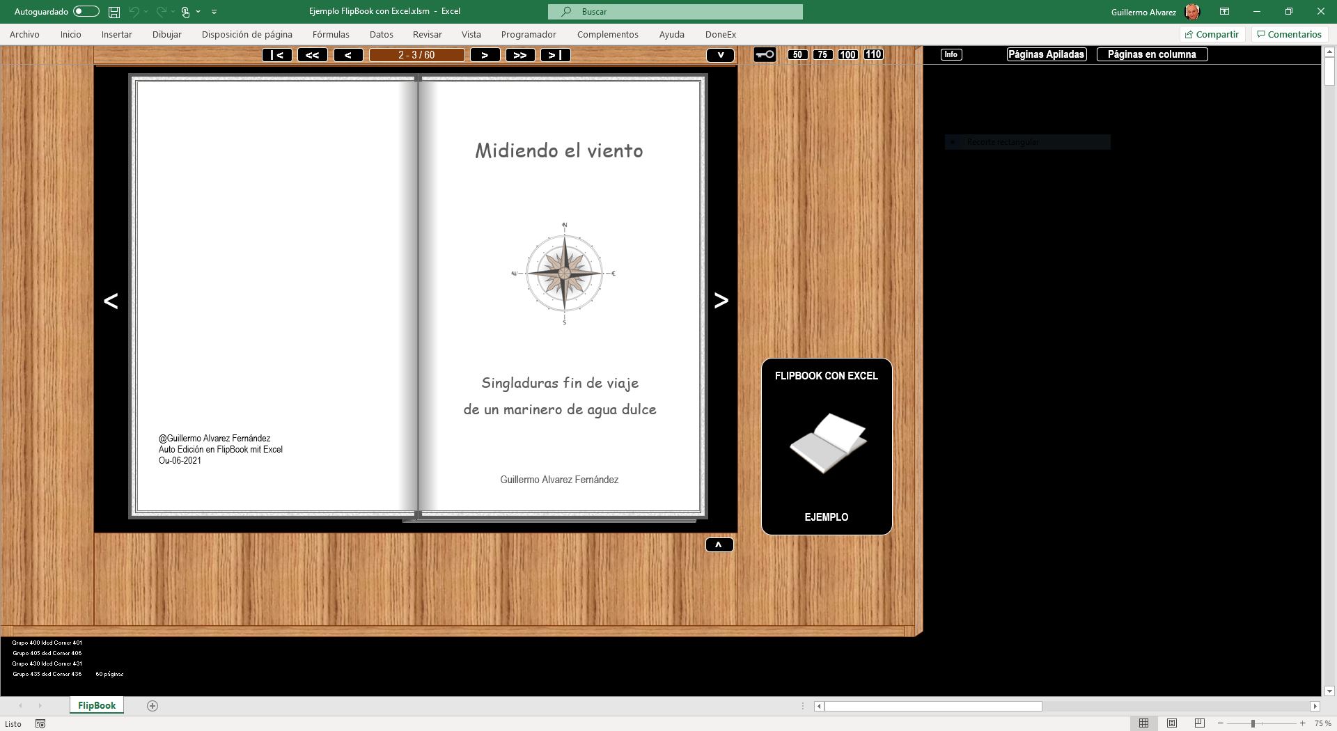 Excel para todo. Con VBA para mucho más: Ejemplo FlipBook con Excel