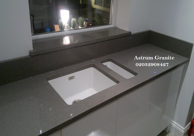 Grey Galaxy Quartz Kitchen Worktop in London - Call Us 02032908427 ...