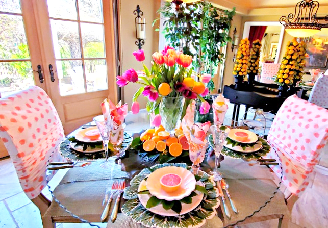 Floral With Citrus Spring Table | Life and Linda