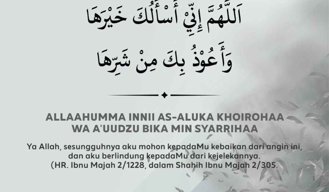 Doa Ketika Angin Bertiup Kencang Doa Ketika Angin Bertiup Kencang