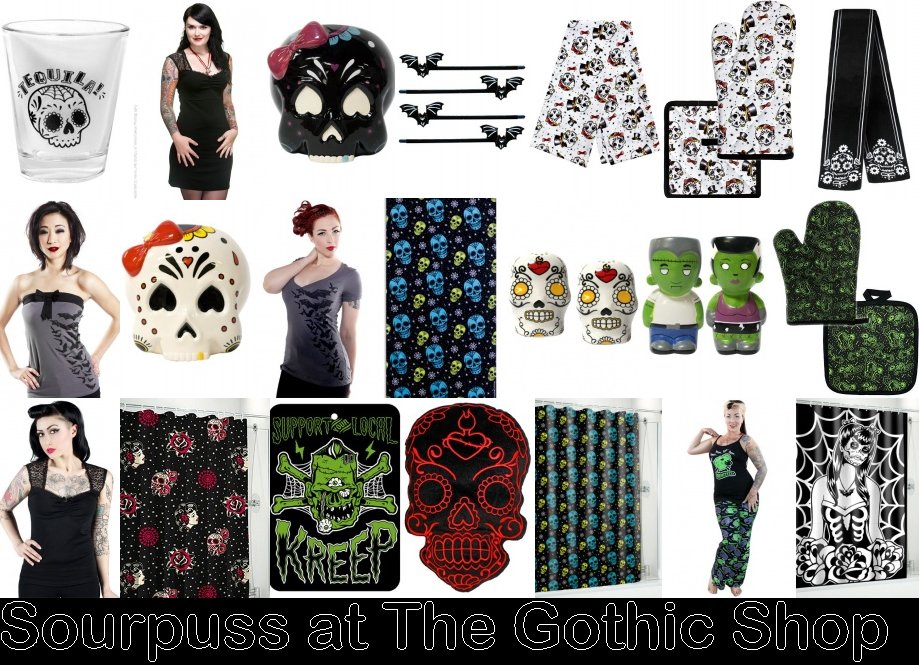 SOURPUSS GOTHIC GIFTS AT THE GOTHIC SHOP | Accessories Shop
