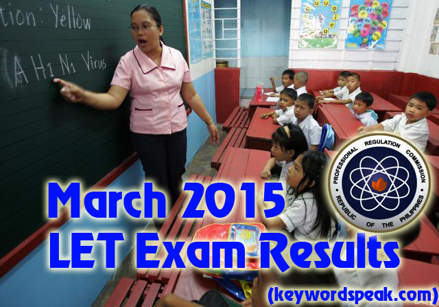 Elementary March 2015 Teachers LET Exam Results