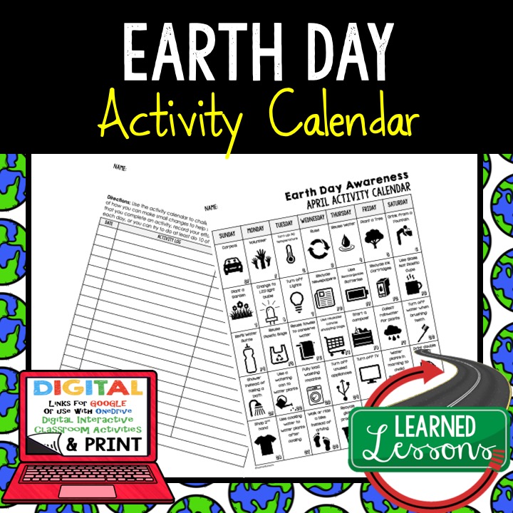 Earth Day Awareness Activities - Learned Lessons Teaching Materials