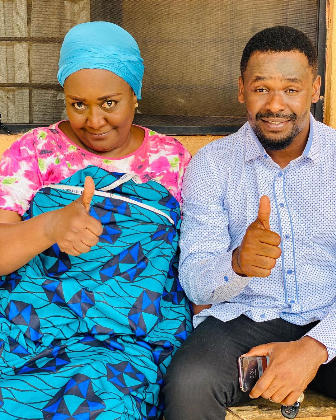 Pictures of Zubby Michael and Ebele Okaro, his screen mom