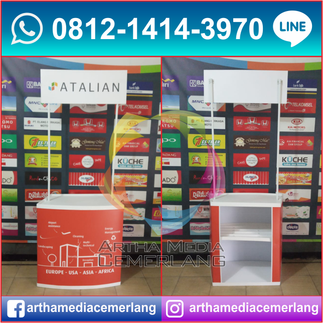 Meja Booth Knock Down, Harga Meja Booth, Pembuat Meja Booth, Jual Meja ...