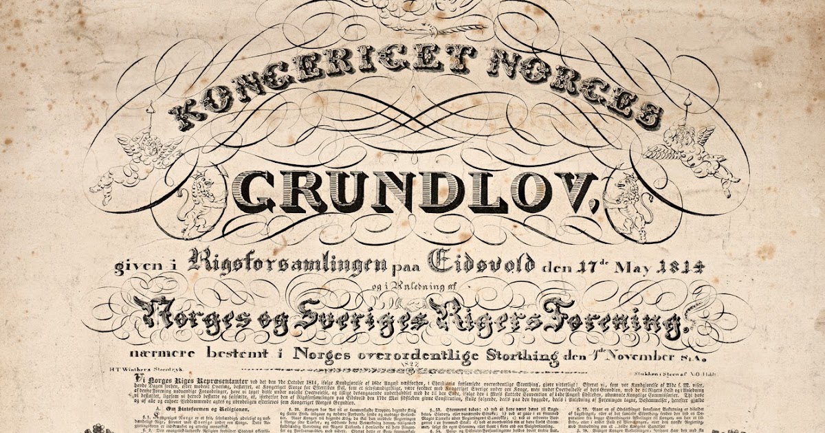 tafbloggen : Norges Riges Grundlov 1814 vs Kongeriget Norges Grundlov 2003