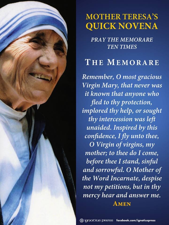 Faithful Resources for all Christian: Mother Teresa's Quick Novena ...