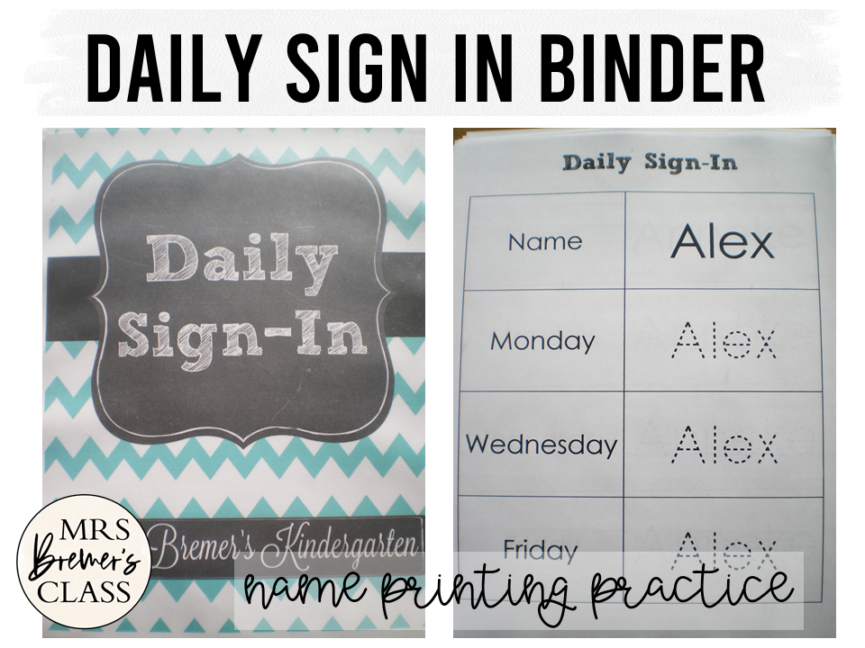 Daily Sign-In | Mrs. Bremer's Class