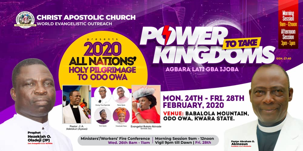 CAC Worldwide unveils plans for 2020 "All Nations' Holy Pilgrimage to ...