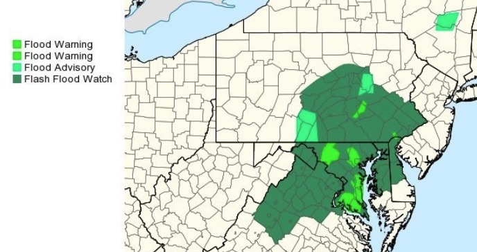 PA Environment Digest Blog: Flood Warning Areas Expand In Pennsylvania