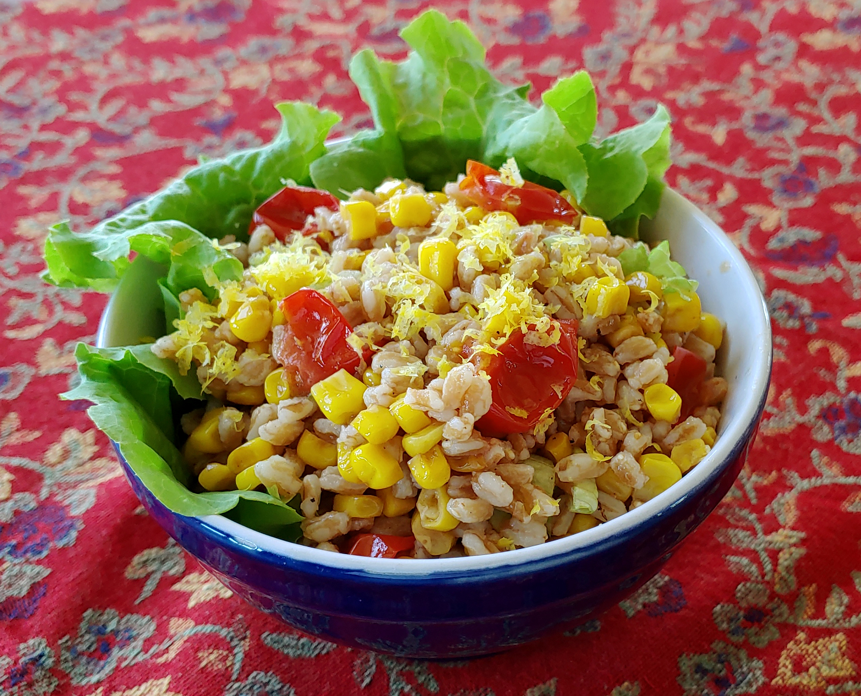 A Savory Table: Farro & Corn Salad