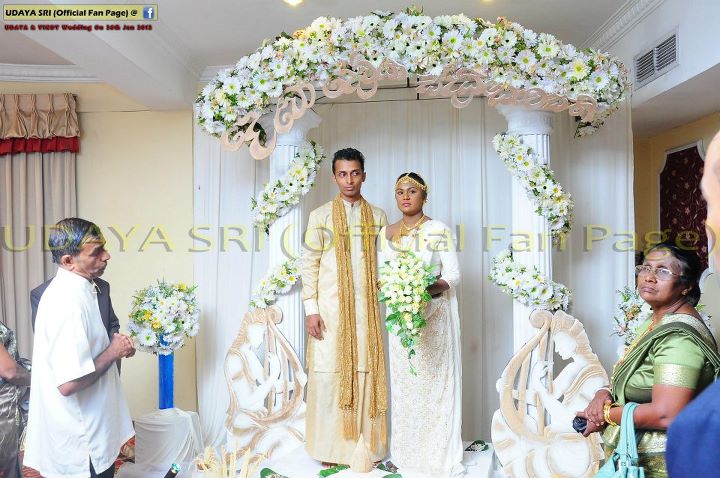 wedding of popular artist Udaya sri of the Centigradez band
