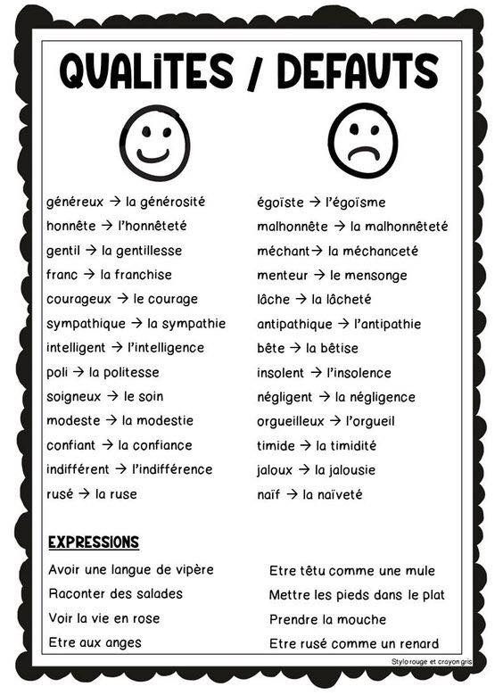 🇫🇷𝓕𝓡𝓐𝓝𝓒𝓐𝓘𝓢 𝔼𝕆𝕀 𝖨𝖢𝖮𝖣🇫🇷: Qualités et défauts💭💙