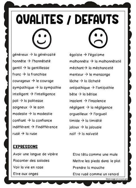 🇫🇷𝓕𝓡𝓐𝓝𝓒𝓐𝓘𝓢 𝔼𝕆𝕀 𝖨𝖢𝖮𝖣🇫🇷: Qualités et défauts💭💙