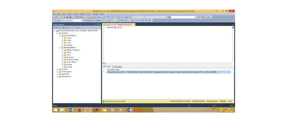 Checking SQL Version | Transfer Knowledge Checking SQL Version | Transfer Knowledge