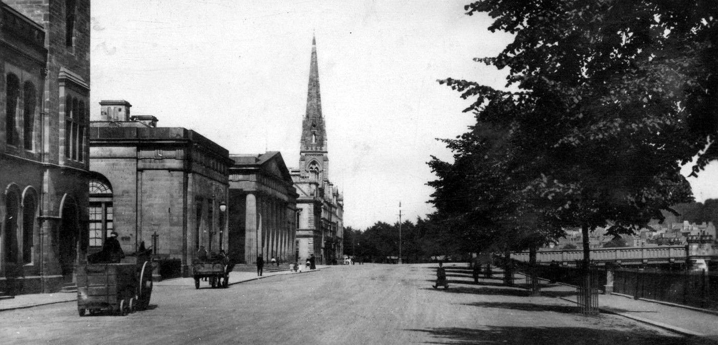 Tour Scotland: Old Photograph Tay Street Perth Perthshire Scotland