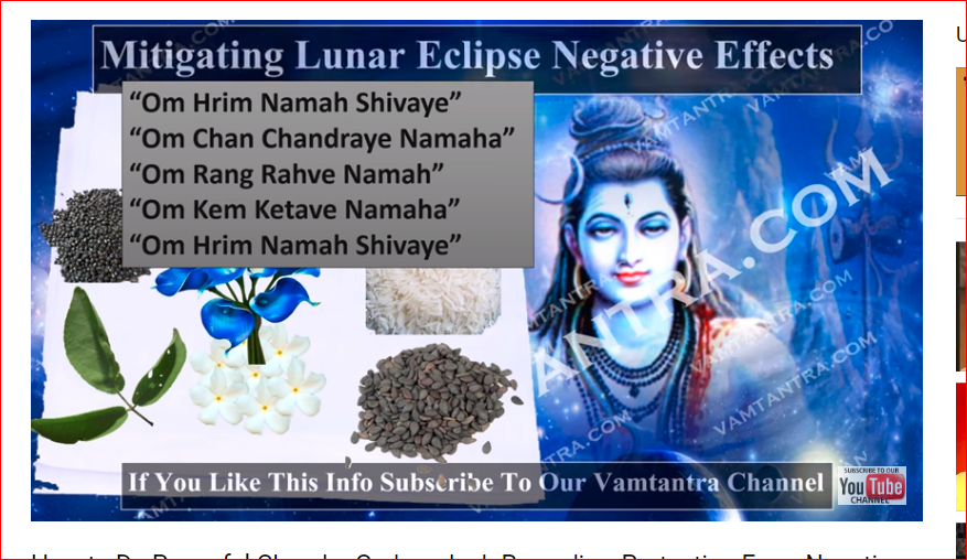 Sarastrology: What to chant during Lunar Eclipse