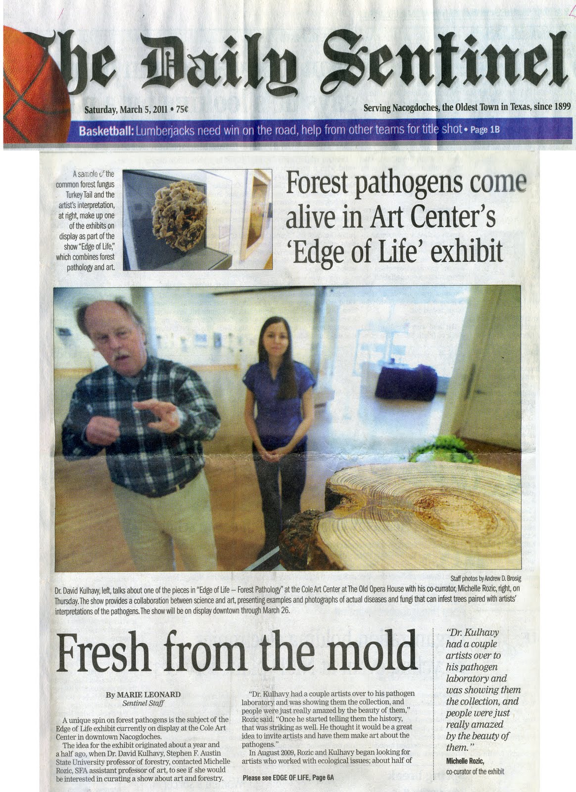 Edge of Life: Forest Pathology Art: The Daily Sentinel article: Forest ...