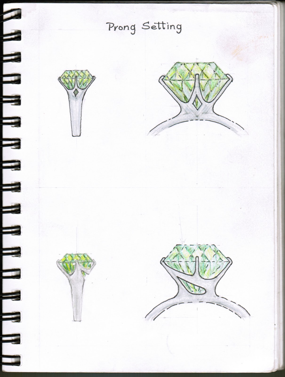 Green Willow Studio: The Round, Brilliant Gemstone Ring