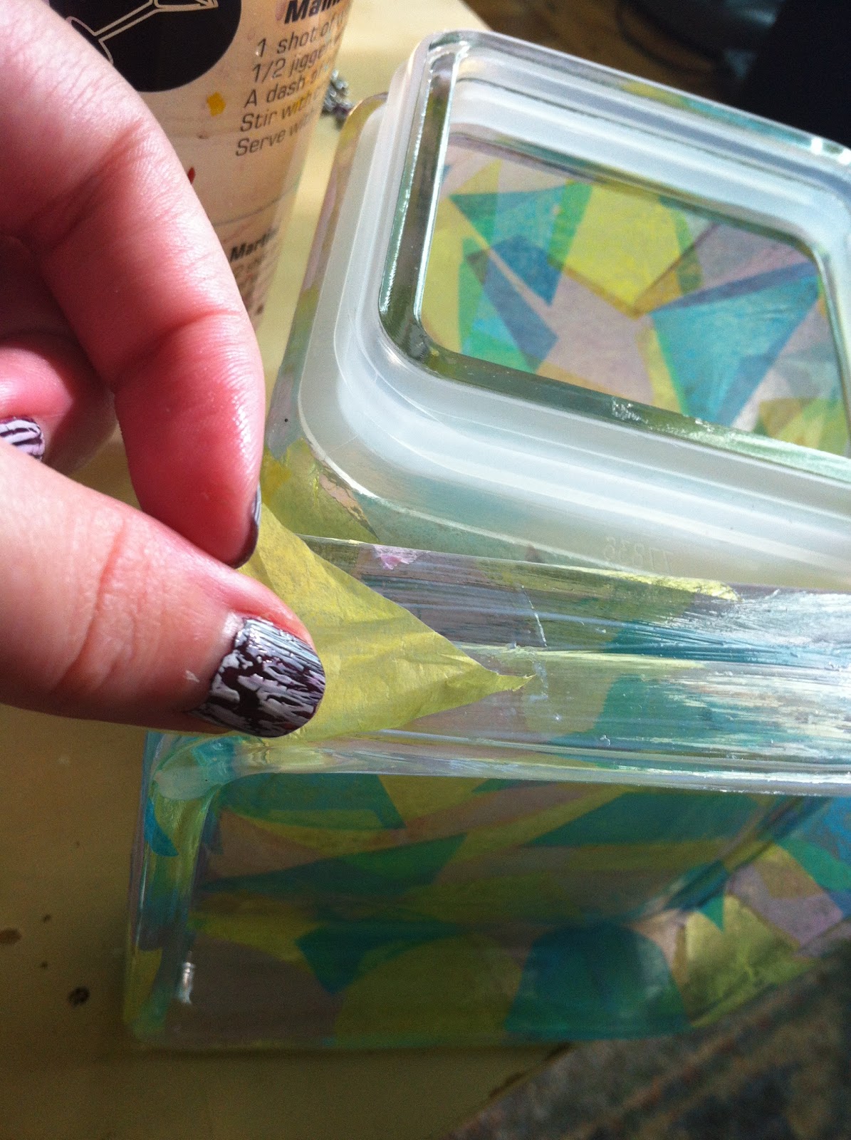 I'm an adult, and I deserve an adult glass: Mod Podge craft