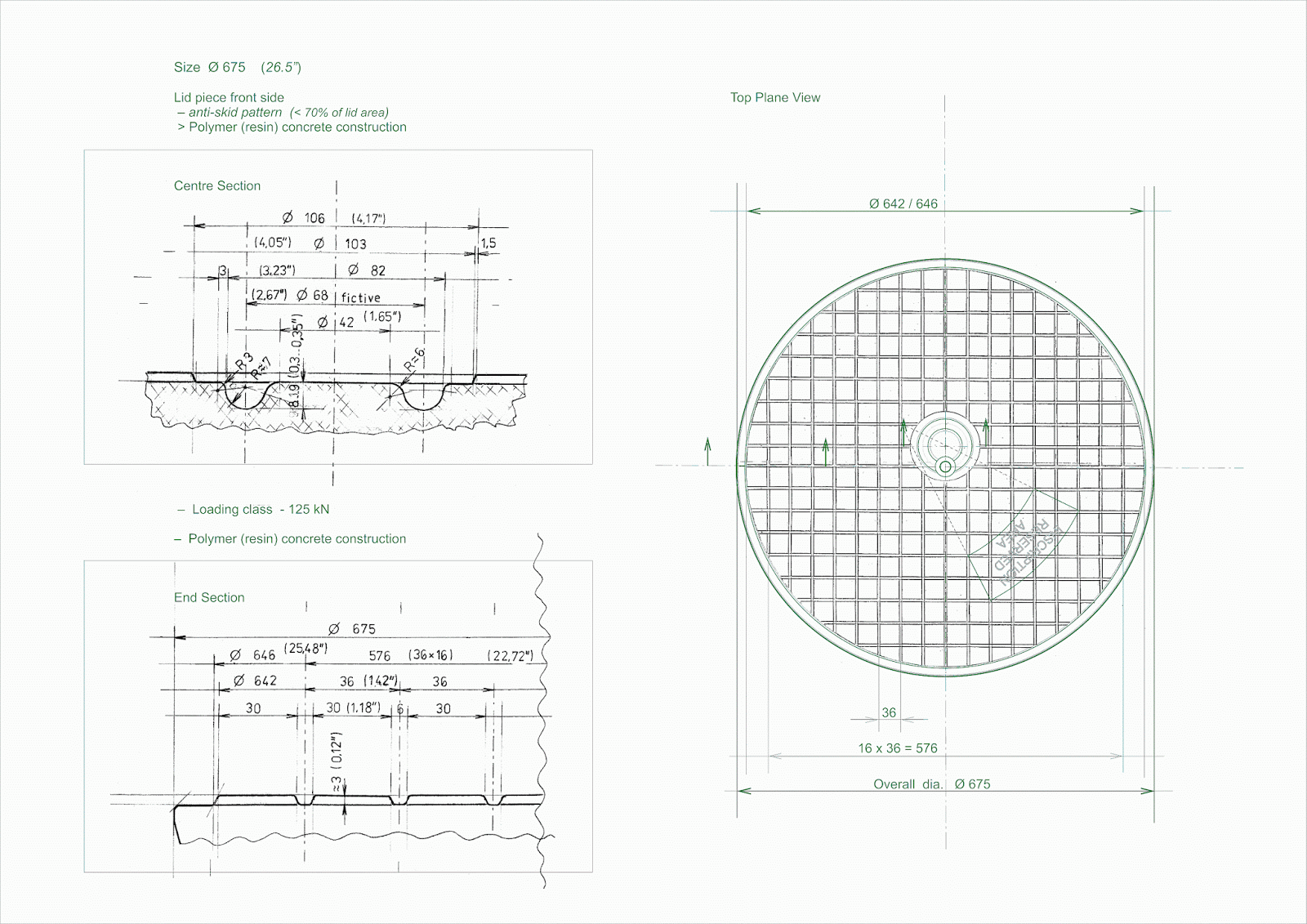 Polymer concrete manhole covers
