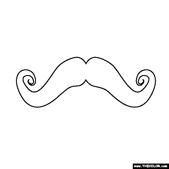 Mustache Coloring Pages ~ Coloring Print