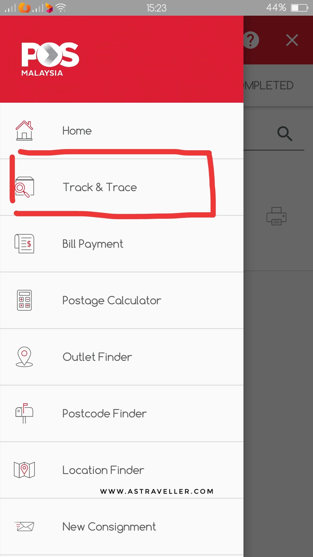 Pos Laju: E-Consignment Note / E-Nota Konsainan
