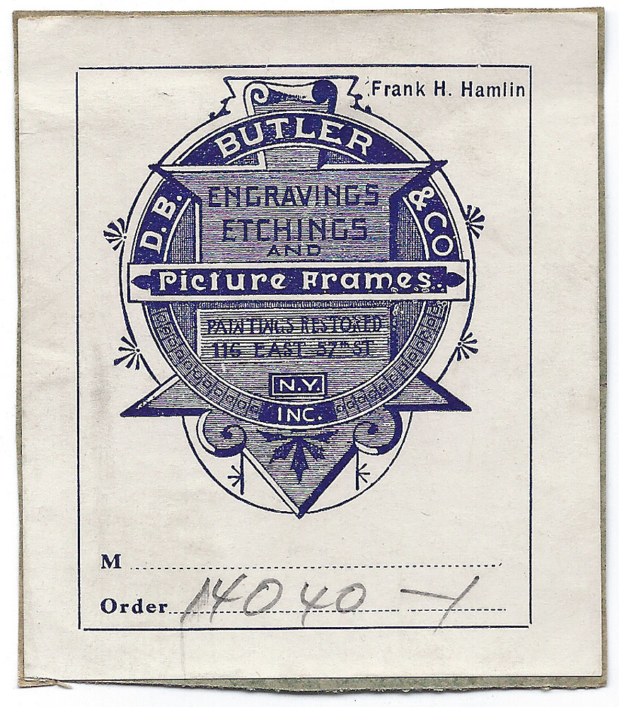 Picture Frame Labels: D.B. Butler