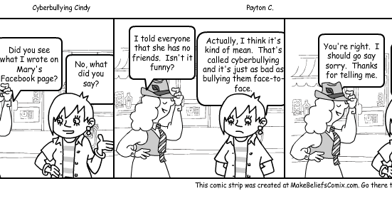 Cyber Bullying Cartoon Strip