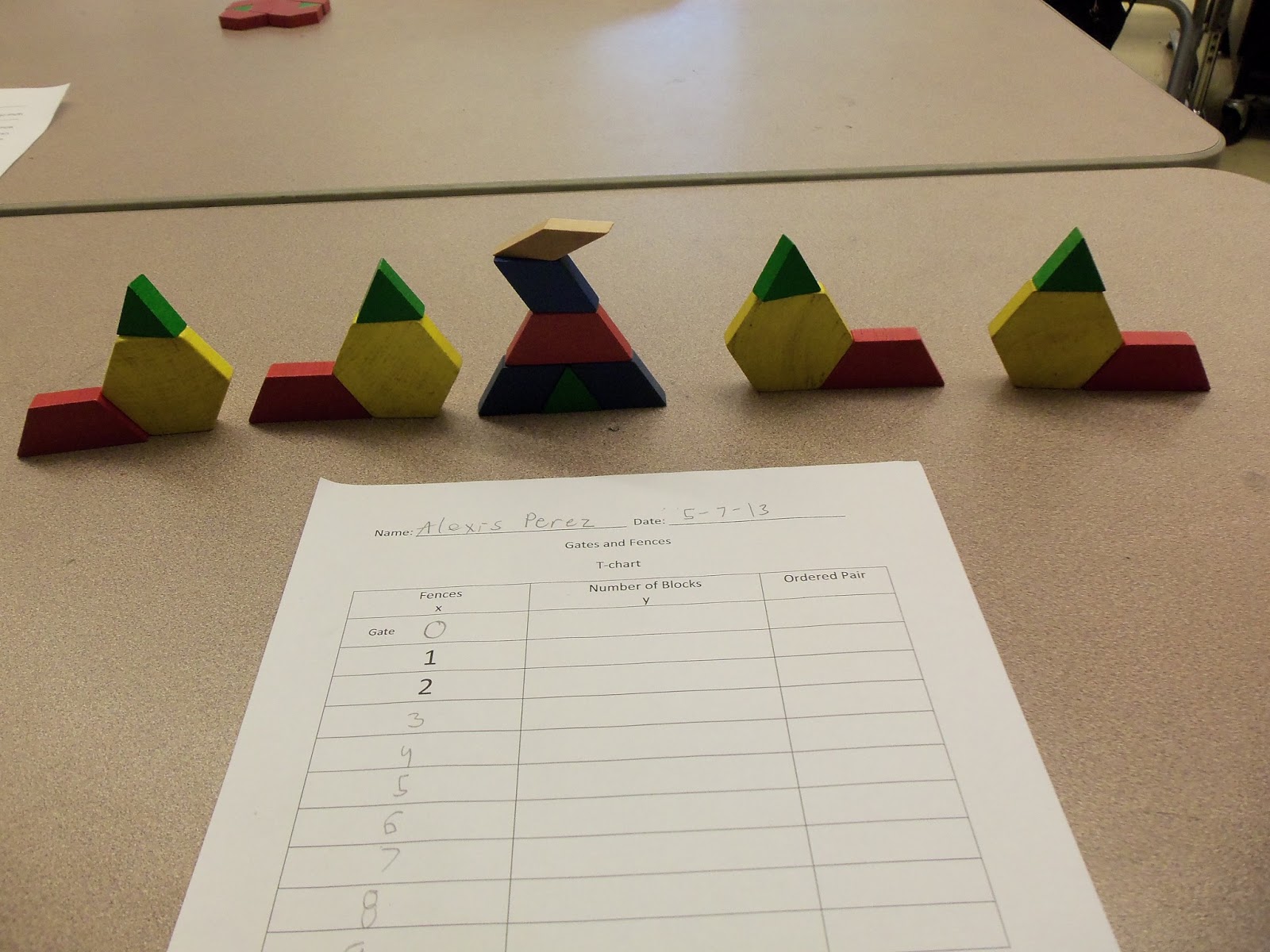 Mom and Me Math Activities: 5.G.A.2 Gates and Fences (Linear Functions)